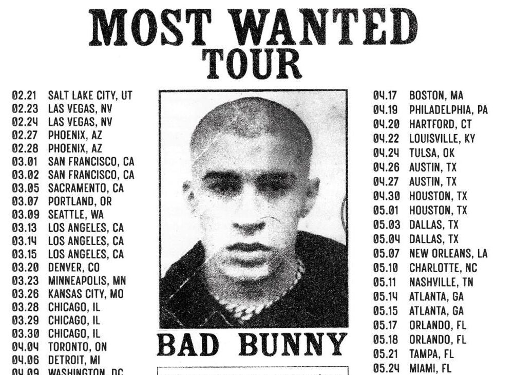 Bad Bunny anuncia la gira 'Most Wanted Tour' para 2024