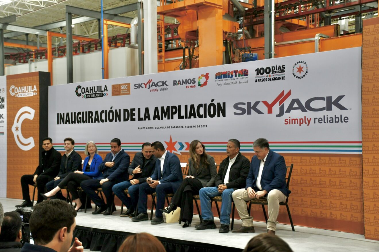 Inaugura Manolo Jiménez ampliación de empresa Skyjack en Ramos Arizpe