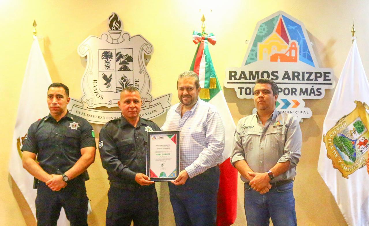 Reconoce Gobierno de Ramos Arizpe a policías destacados