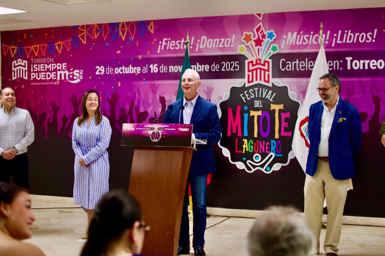 Román Cepeda González presenta el Festival del Mitote Lagunero